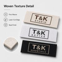 China Custom Woven Laser-Cut Labels for Clothing Apparel Sportswear Hats Bags and Brand Identification with Clean Edge Soft Handfeel and Durable Finish for sale