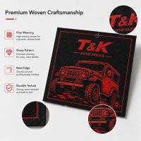 China Premium Custom Woven Brand Labels for Auto Series Clothing Off-Road Jackets Hats Bags and Fashion Branding for sale