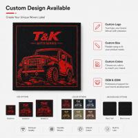 China Premium Custom Woven Brand Labels for Auto Series Clothing Off-Road Jackets Hats Bags and Fashion Branding for sale