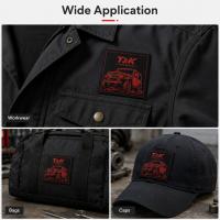 China Premium Custom Woven Brand Labels for Auto Series Clothing Off-Road Jackets Hats Bags and Fashion Branding for sale