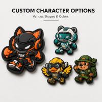 China Custom Cute Cartoon Character Rubber PVC Patch Soft Mold Injection for sale