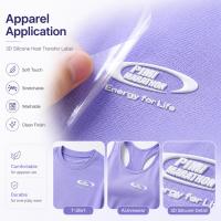 China Custom 3D Silicone Heat Transfer Label White Raised Logo for T Shirts Sportswear Apparel Polo Shirts Streetwear OEM ODM Custom Design for sale