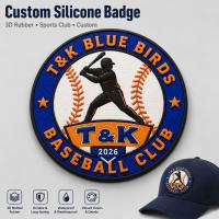 China Baseball Club Cap Badge Custom 3D Silicone Emblem - Molded Rubber Team Logo Waterproof Durable OEM ODM Factory Direct for sale