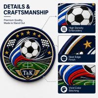 China Custom Embroidered Football Patches for Soccer Clubs Jerseys and Teamwear for sale