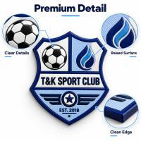 China Custom 3D TPU Crest Badges for Sports Clubs Teamwear and Athletic Apparel for sale