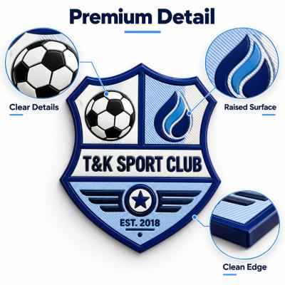 China Custom 3D TPU Crest Badges for Sports Clubs Teamwear and Athletic Apparel for sale