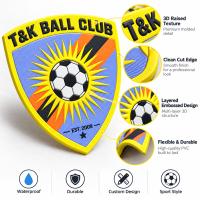 China Custom Waterproof 3D TPU Crest Badges with Eco-Friendly Material and Customizable Shape for Sports Apparel for sale