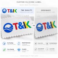 China Customizable Eco-Friendly Washable Silicone Heat Transfer Labels for Textile Applications for sale