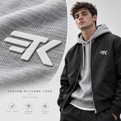 China Custom 3D Silicone Heat Transfer Logo Labels for Streetwear Jackets and Fashion Brands for sale