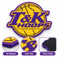 China Custom 3D TPU Basketball Logo Patches with Washable and Eco-Friendly Customized Designs for Sportswear and Team Apparel for sale