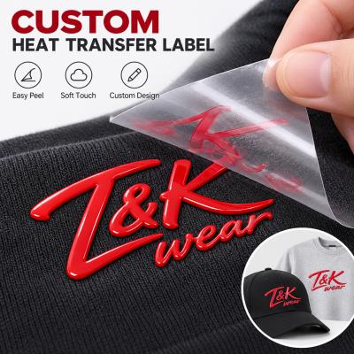 China Custom Raised Silicone Lettering Heat Transfers for Caps Hoodies and Streetwear for sale
