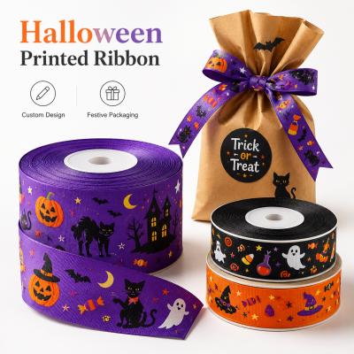 China Customizable Printed Elastic Band - Breathable and Reusable Jacquard Webbing for Halloween Gifts and Crafts for sale