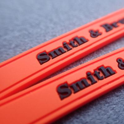 China Washable PVC Rubber Clothing Labels For Hats for sale