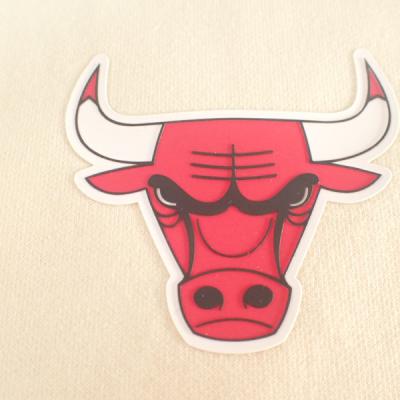 China Printing Matt 7cm Colorful Silicone Heat Transfer Labels Sports Wear for sale