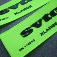 China Satin OEKO 3.8cm Printed Name Tags For Clothing printing silicon label for sale