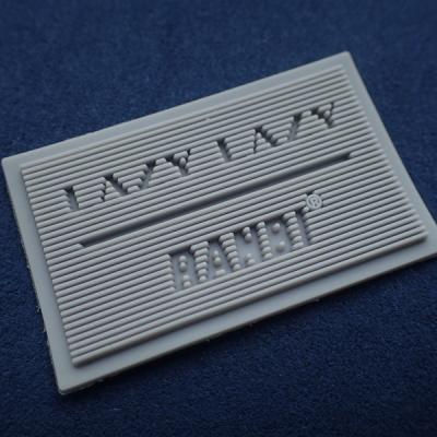 China Heat Transfer Embossed OEKO Custom Rubber Labels for sale