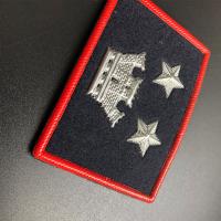 China Customizable Clothing Tags Labels with 3D raised lettering embossed by high frequency voltage for tactile branding on matte and fleece surfaces for sale
