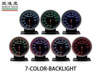 China 2.5 Inch 60mm Race Car Gauges LED Display 7 Color Backlight Alumimum Material for sale