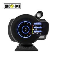 China Do916 Multifunctional Gauge Car Hud OBD2 Double Screen Tachometer Auto Meter for sale