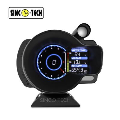 China Do916 Multifunctional Gauge Car Hud OBD2 Double Screen Tachometer Auto Meter for sale