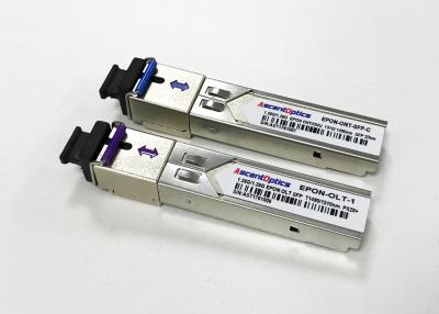China EPON OLT SFP fiber optic module PX20++ 1310/1490nm 20km 1.25Gbps Simplex  SC Connector for sale