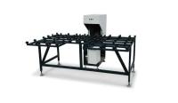 China Round Glass Processing Machines Glass Edge Grinding With Two Abrasive Belts for sale