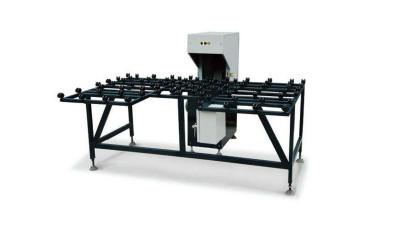 China Round Glass Processing Machines Glass Edge Grinding With Two Abrasive Belts for sale