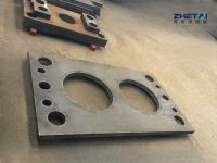 China Black Metal Carbon 10mm Steel Plate Cut To Size Stamping Machine Parts Side Plate Flame Cutting Parts for sale