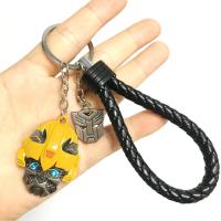 China Movie Transformation Robot Bumblebees Metal Custom Keychains Hornet Metal Keyring for sale
