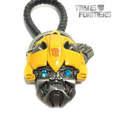 China Movie Transformation Robot Bumblebees Metal Custom Keychains Hornet Metal Keyring for sale