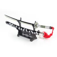 China Anime Sword Demon Slayer Key Chain Shinazugawa Sanemi Nichirin Mini Katana Keychain for sale