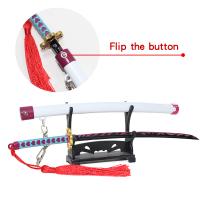 China 22cm Demon Slayer Sword keychain Mini Kanroji Mitsuri Anime Katana Metal for sale