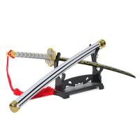 China ABS 3D Model Keychain Japanese Anime Demon Slayer Agatsuma Zenitsu Keyring Sword Metal Katana for sale