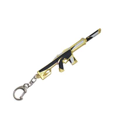 China 12cm Valorant Prime Phantom Metal Gun Keychain Zinc Alloy Game Model Keychain for sale