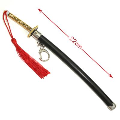 China 22cm Metal Keychain Demon Slayer Tsugikuni Yoriichi Nichirin Anime Katana Keyring Sword for sale