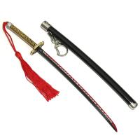 China 22cm Metal Keychain Demon Slayer Tsugikuni Yoriichi Nichirin Anime Katana Keyring Sword for sale