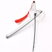China No fade Anime Sword Keychain Demon Slayer Hashibira Inosuke Pop Up Knife for sale