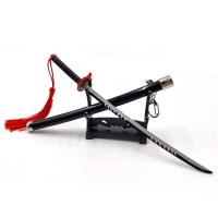 China Anime Sword 3D Model Keychain Metal Toy In Japan Slayer Tanjiro Third Generation Katana Keychain for sale