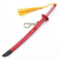 China 22cm Anime Sword Keychains Cosplay Toy Weapon Metal Sword for sale