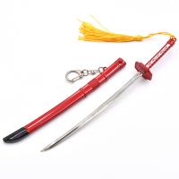 China 22cm Anime Sword Keychains Cosplay Toy Weapon Metal Sword for sale