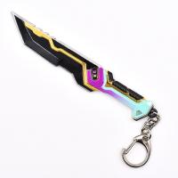 China Valorant Metal Sword Toys 12cm Glithpop Knife Metal Keychain Gun Shaped Keyring for sale