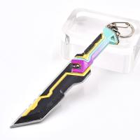China Valorant Metal Sword Toys 12cm Glithpop Knife Metal Keychain Gun Shaped Keyring for sale