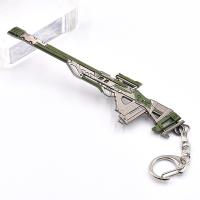 China Shooting Game Character Metal Gun Keychain APEX Hero Triple Sniper Model for sale