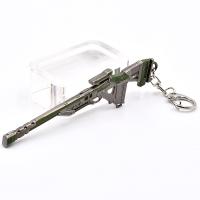 China Shooting Game Character Metal Gun Keychain APEX Hero Triple Sniper Model for sale