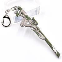 China Shooting Game Character Metal Gun Keychain APEX Hero Triple Sniper Model for sale