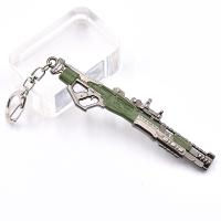 China 3D  Zinc Alloy Metal Gun Keychain APEX Hero Ao Dog Shotgun Model Toy for sale