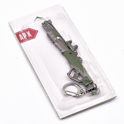 China 3D  Zinc Alloy Metal Gun Keychain APEX Hero Ao Dog Shotgun Model Toy for sale