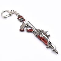 China Metal Game Gun Item Mini Keychain Toy Apex VK47 Assault Rifle Model for sale