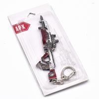 China Metal Game Gun Item Mini Keychain Toy Apex VK47 Assault Rifle Model for sale