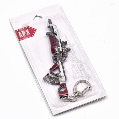 China Metal Game Gun Item Mini Keychain Toy Apex VK47 Assault Rifle Model for sale